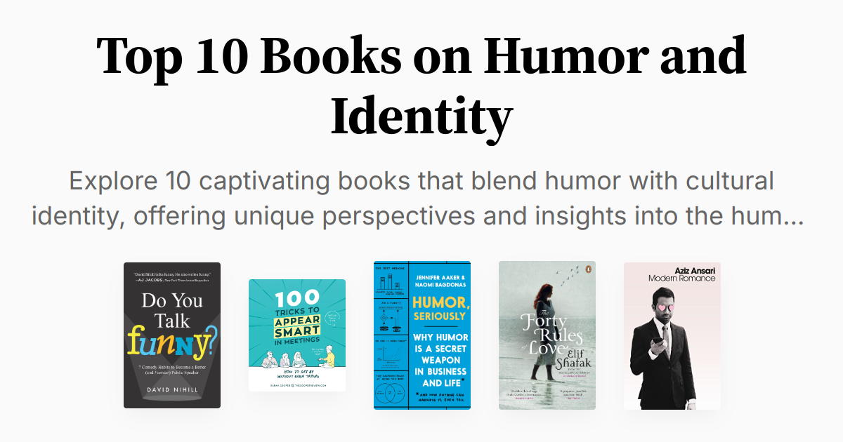 Top 10 Books on Humor and Identity | Summary & Audio