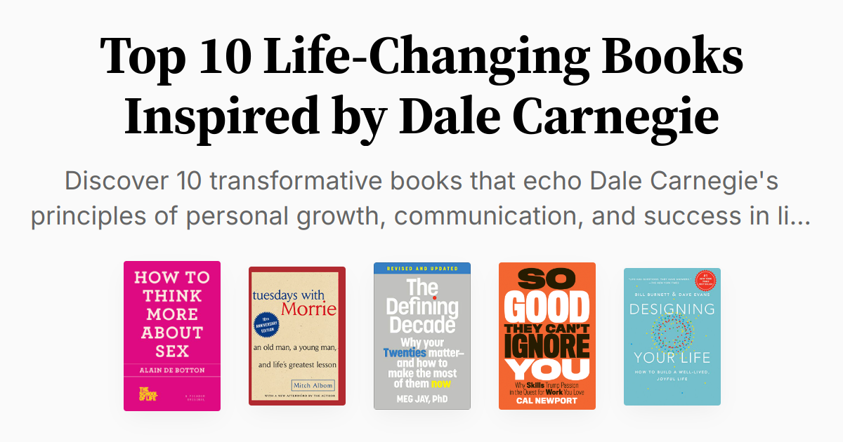 Top 10 Life-Changing Books Inspired by Dale Carnegie | Summary & Audio