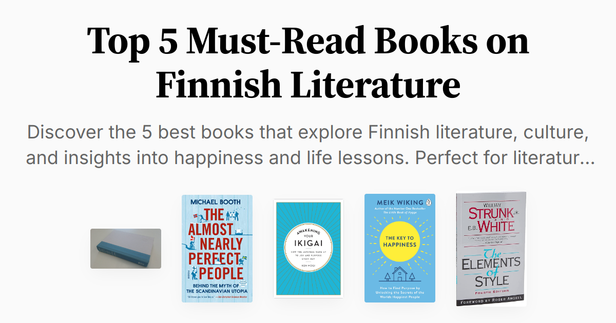 Top 5 Must-Read Books on Finnish Literature | Summary & Audio