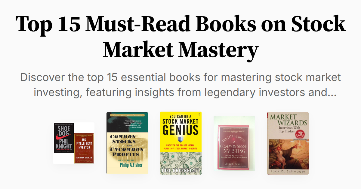 Top 15 Must-Read Books on Stock Market Mastery | Summary & Audio