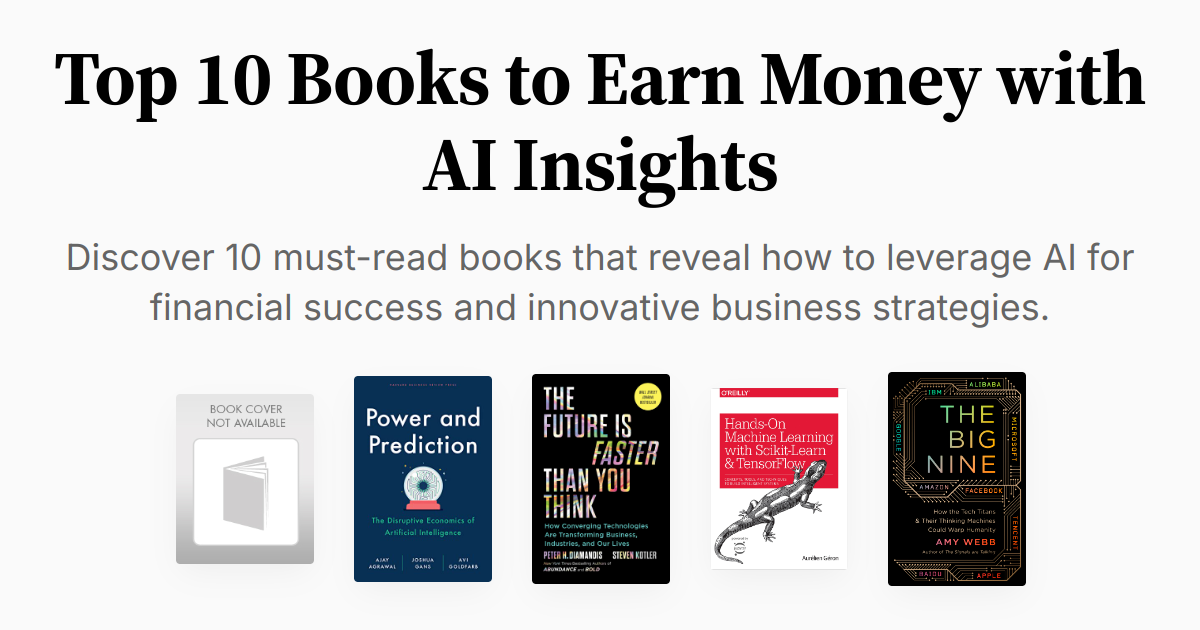 Top 10 Books to Earn Money with AI Insights | Summary & Audio