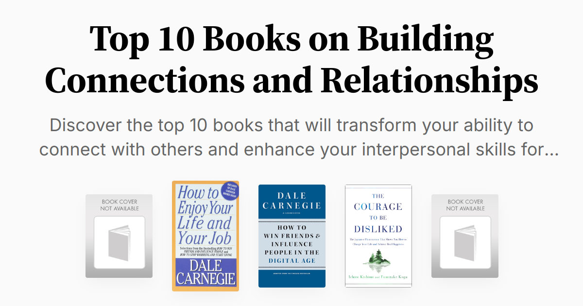 Top 10 Books on Building Connections and Relationships | Summary & Audio