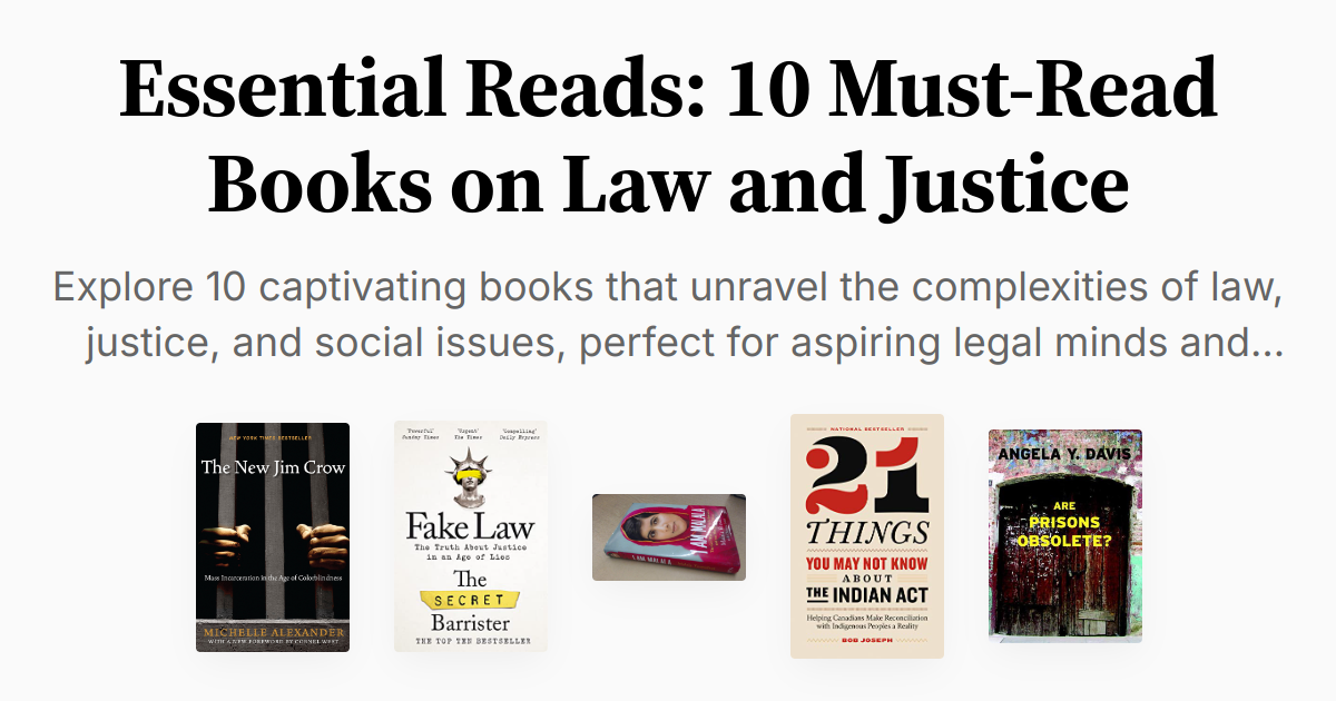 Essential Reads: 10 Must-Read Books on Law and Justice | Summary & Audio