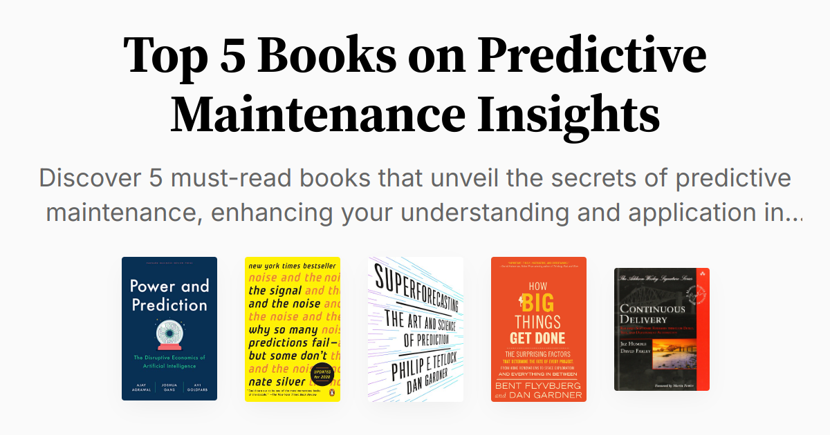 Top 5 Books on Predictive Maintenance Insights | Summary & Audio