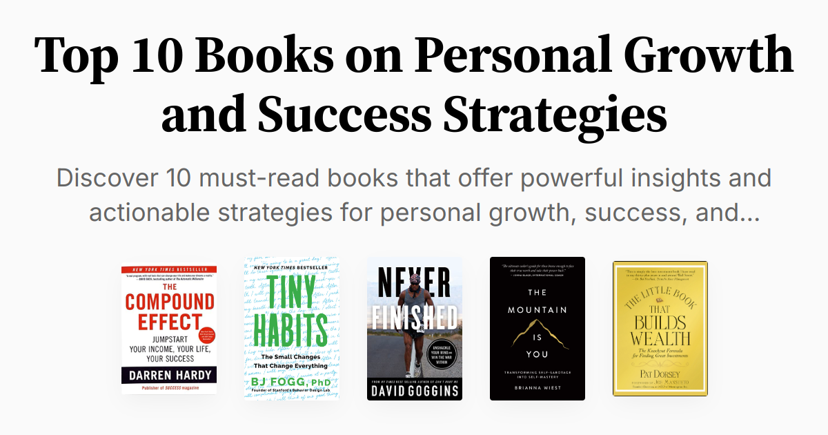 Top 10 Books on Personal Growth and Success Strategies | Summary & Audio