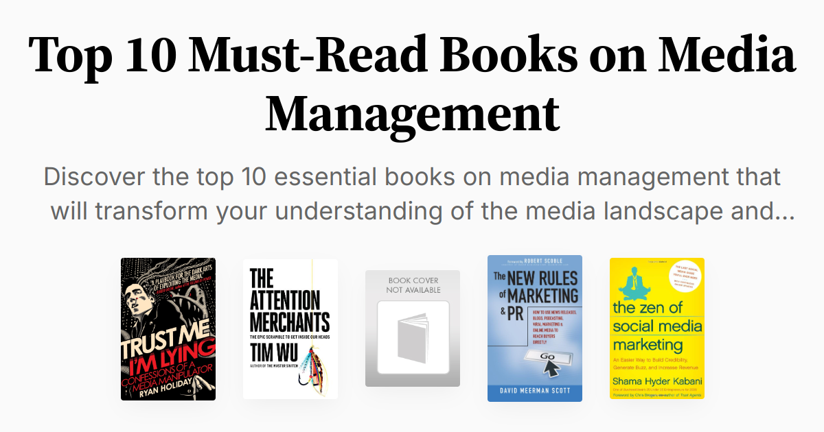 Top 10 Must-Read Books on Media Management | Summary & Audio