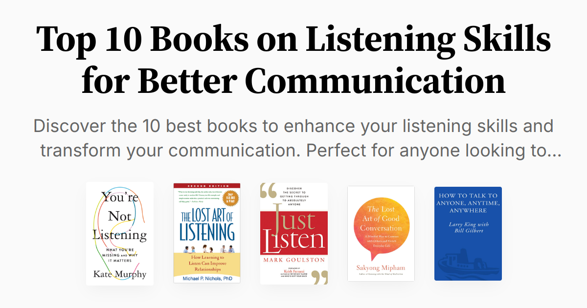 Top 10 Books on Listening Skills for Better Communication | Summary & Audio