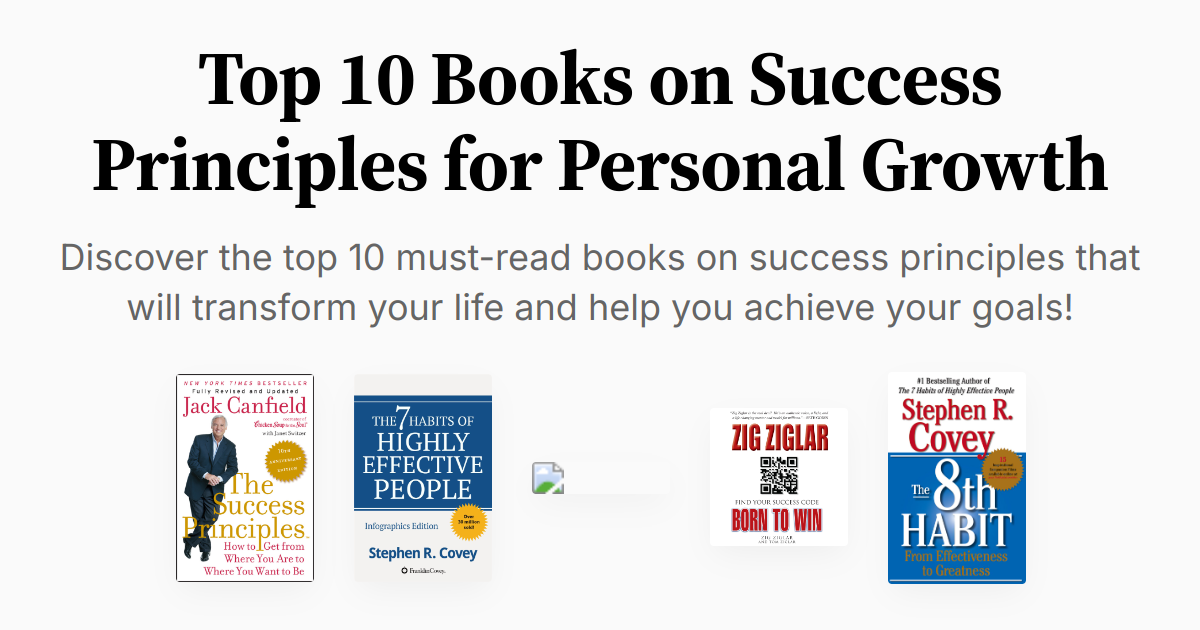 Top 10 Books on Success Principles for Personal Growth | Summary & Audio