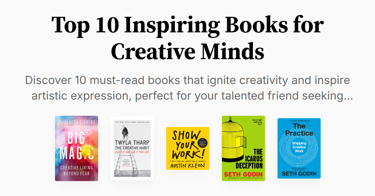 Top 10 Inspiring Books for Creative Minds | Summary & Audio