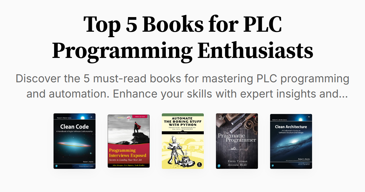 Top 5 Books for PLC Programming Enthusiasts | Summary & Audio