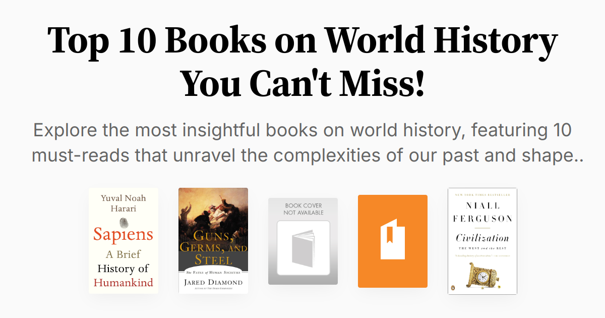 Top 10 Books on World History You Can't Miss! | Summary & Audio