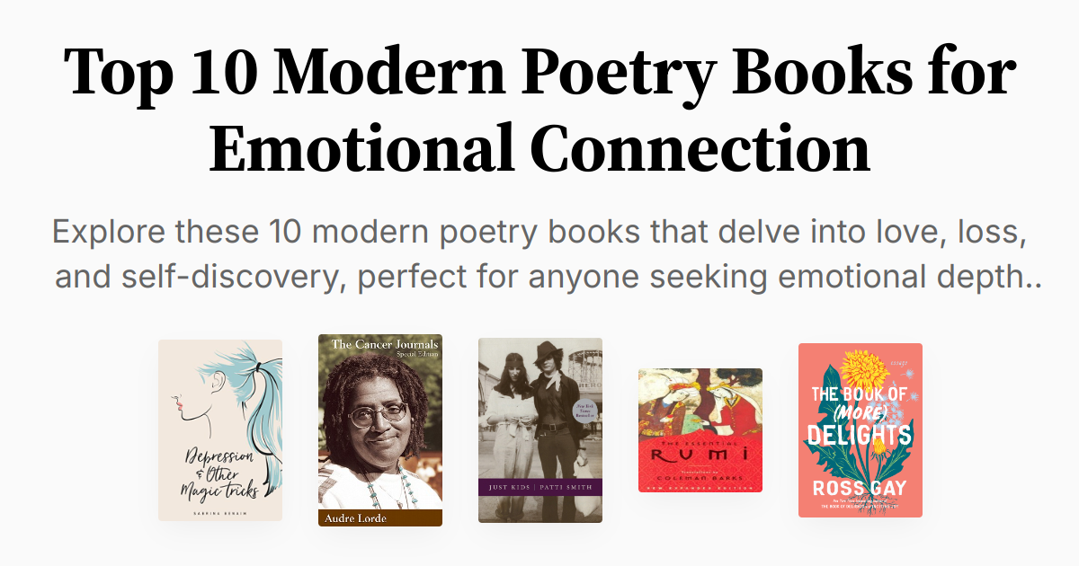 Top 10 Modern Poetry Books for Emotional Connection | Summary & Audio