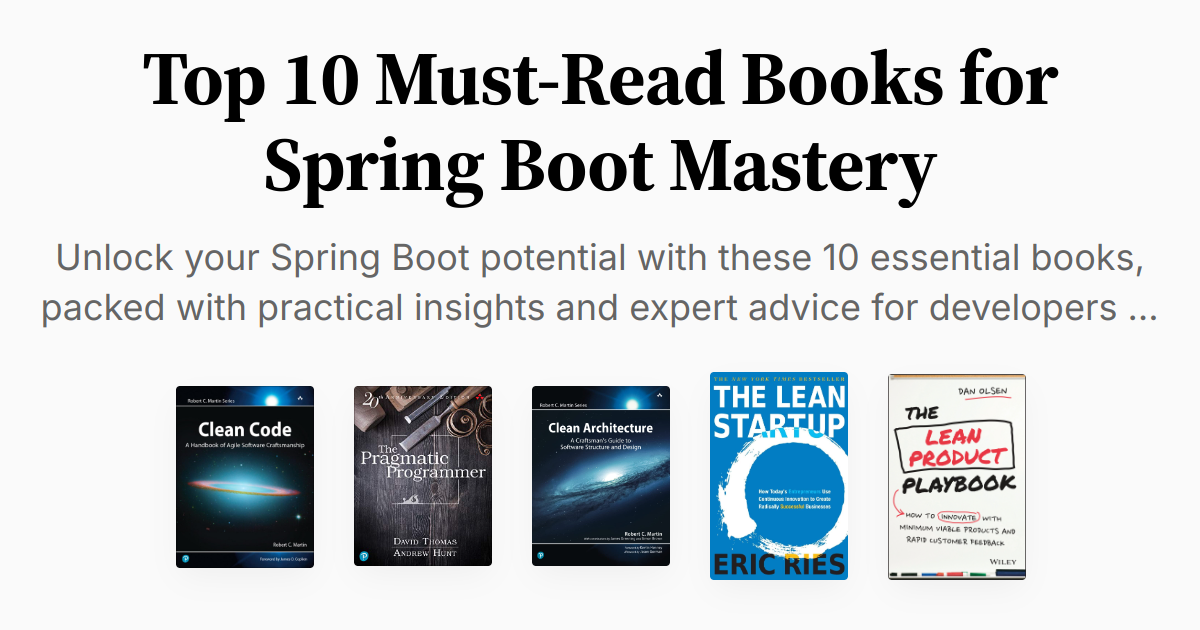 Top 10 Must-Read Books for Spring Boot Mastery | Summary & Audio