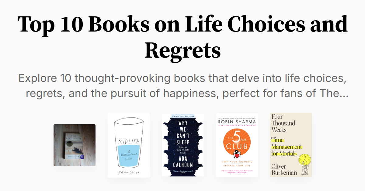 Top 10 Books on Life Choices and Regrets | Summary & Audio