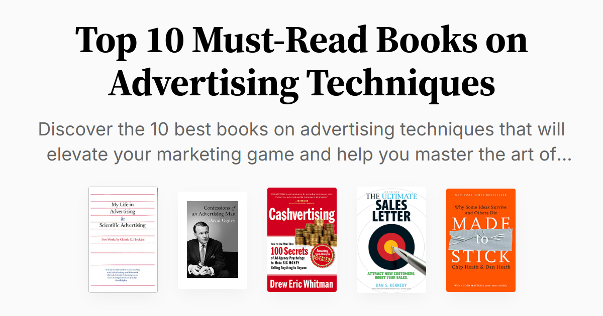 Top 10 Must-Read Books on Advertising Techniques | Summary & Audio