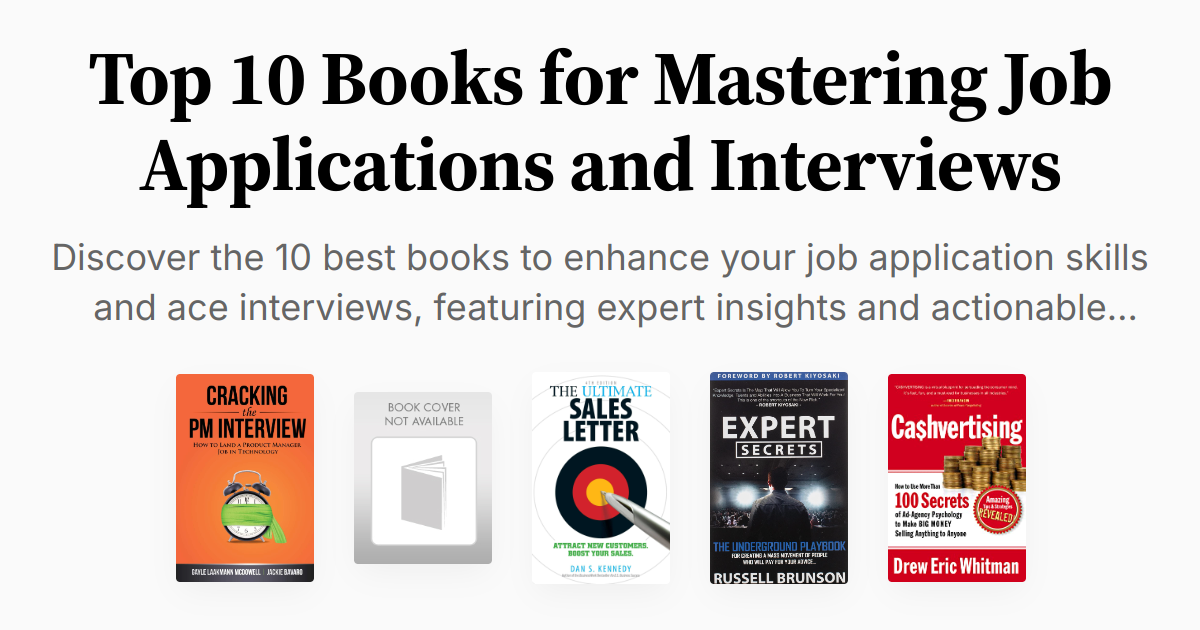 Top 10 Books for Mastering Job Applications and Interviews | Summary ...