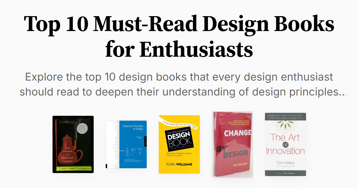 Top 10 Must-Read Design Books for Enthusiasts | Summary & Audio