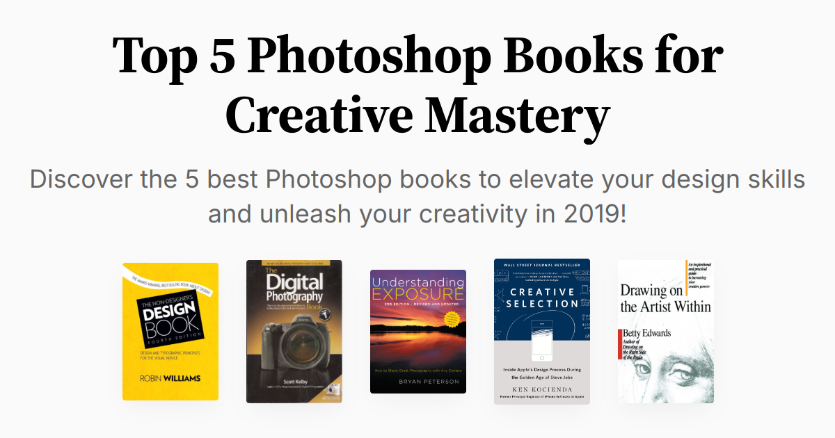 Top 5 Photoshop Books for Creative Mastery | Summary & Audio