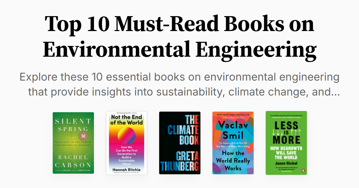 Top 10 Must-Read Books on Environmental Engineering | Summary & Audio