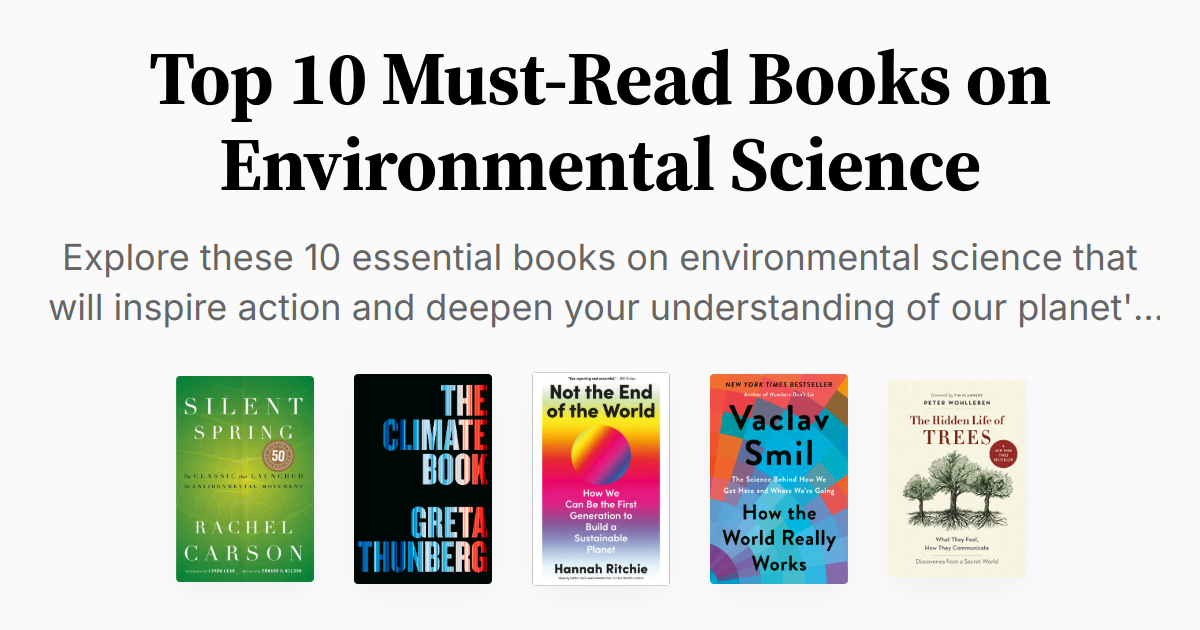 Top 10 Must-Read Books on Environmental Science | Summary & Audio