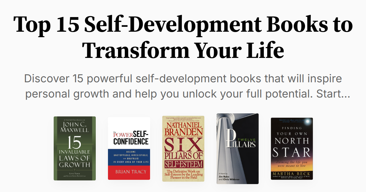 Top 15 Self-Development Books to Transform Your Life | Summary & Audio
