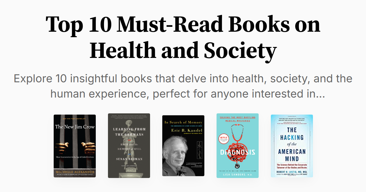 Top 10 Must-Read Books on Health and Society | Summary & Audio