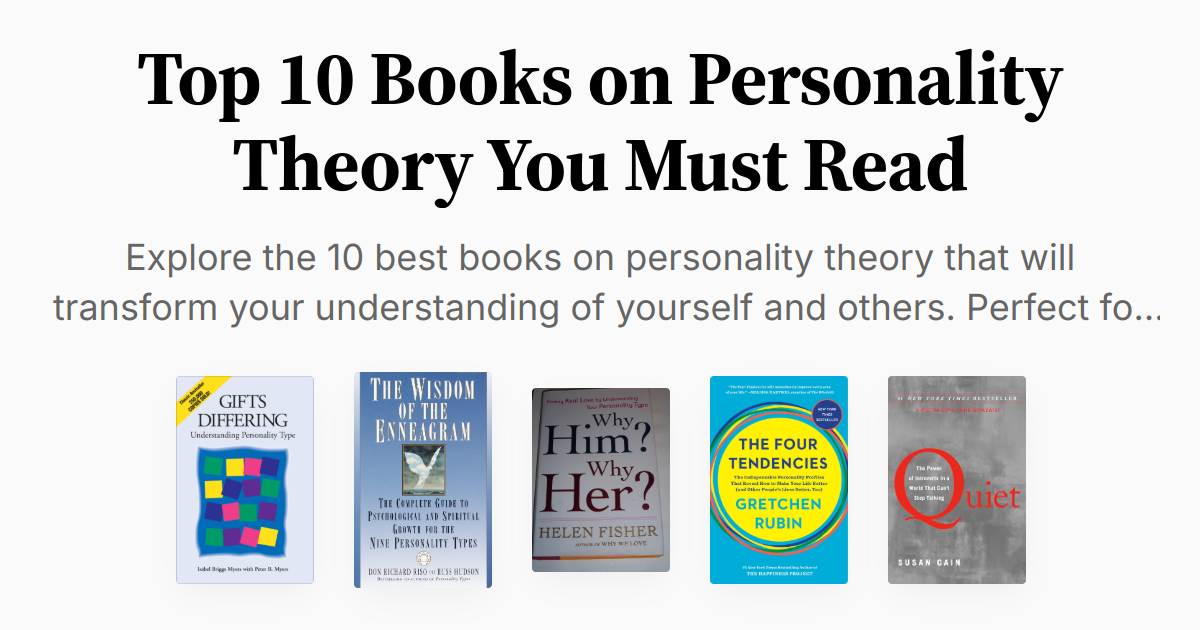 Top 10 Books on Personality Theory You Must Read | Summary & Audio