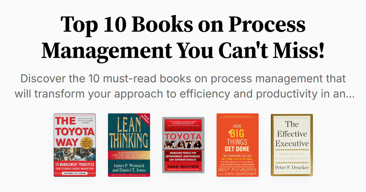 Top 10 Books on Process Management You Can't Miss! | Summary & Audio
