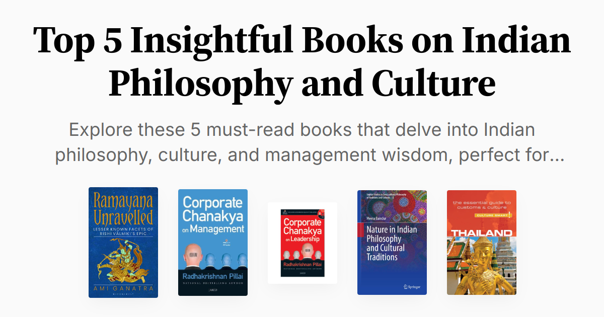 Top 5 Insightful Books on Indian Philosophy and Culture | Summary & Audio