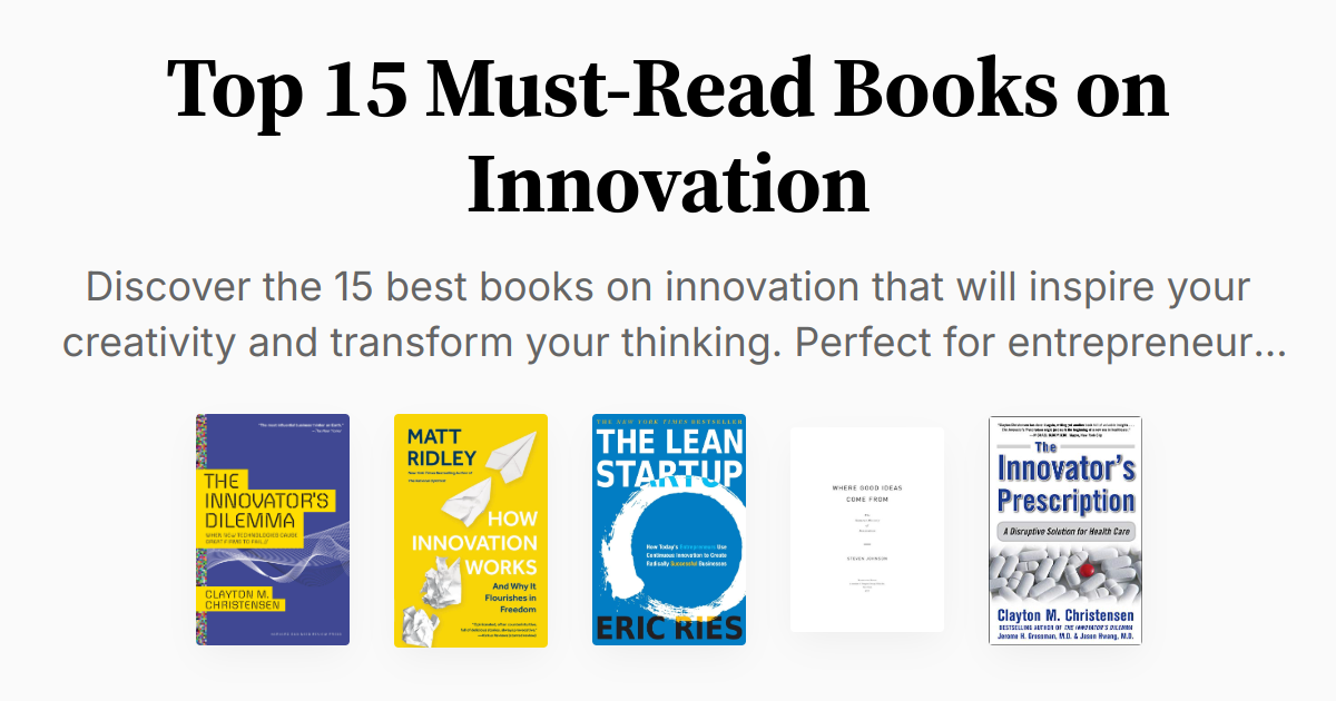 Top 15 Must-Read Books on Innovation | Summary & Audio