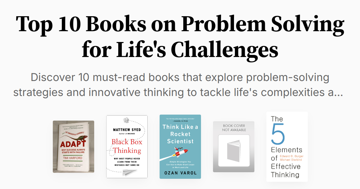 Top 10 Books on Problem Solving for Life's Challenges | Summary & Audio