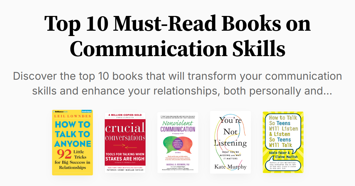 Top 10 Must-Read Books on Communication Skills | Summary & Audio