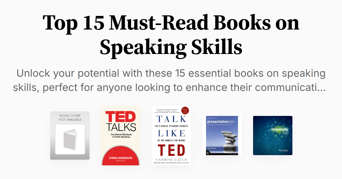 Top 15 Must-Read Books on Speaking Skills | Summary & Audio