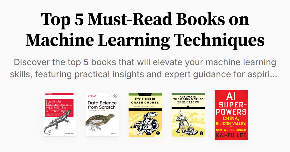 Top 5 Must-Read Books on Machine Learning Techniques | Summary & Audio