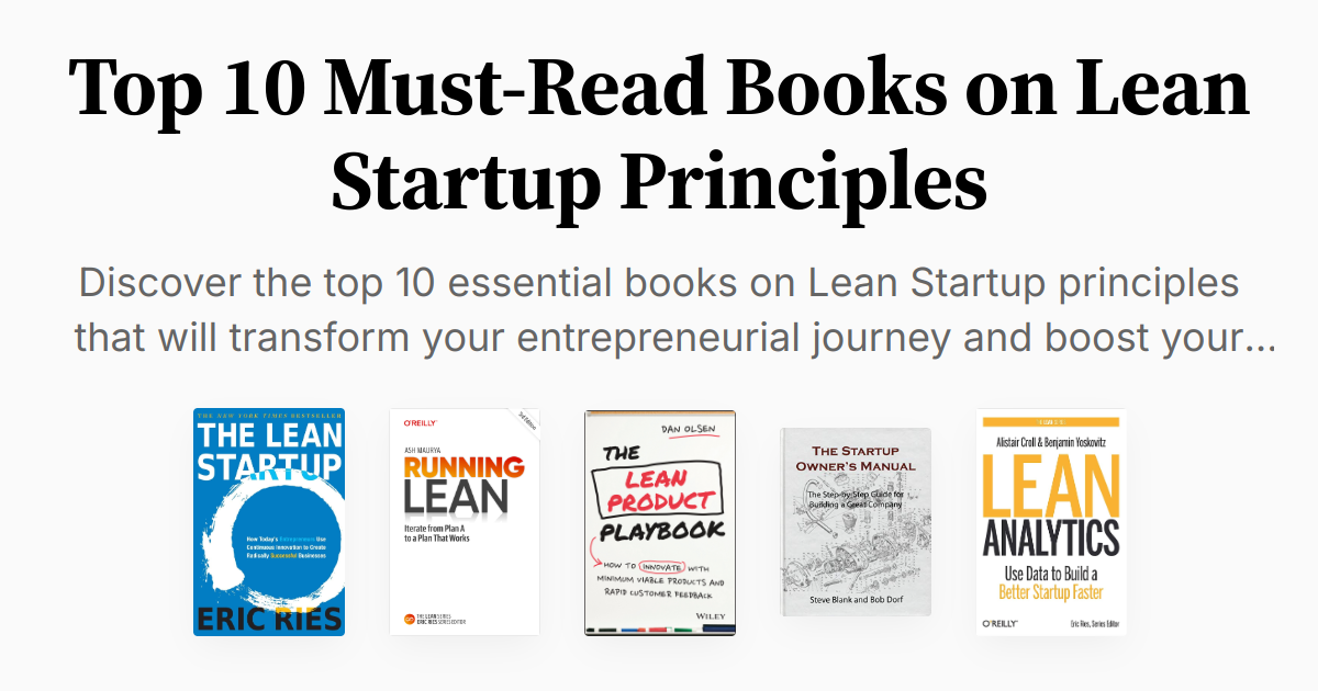 Top 10 Must-Read Books on Lean Startup Principles | Summary & Audio