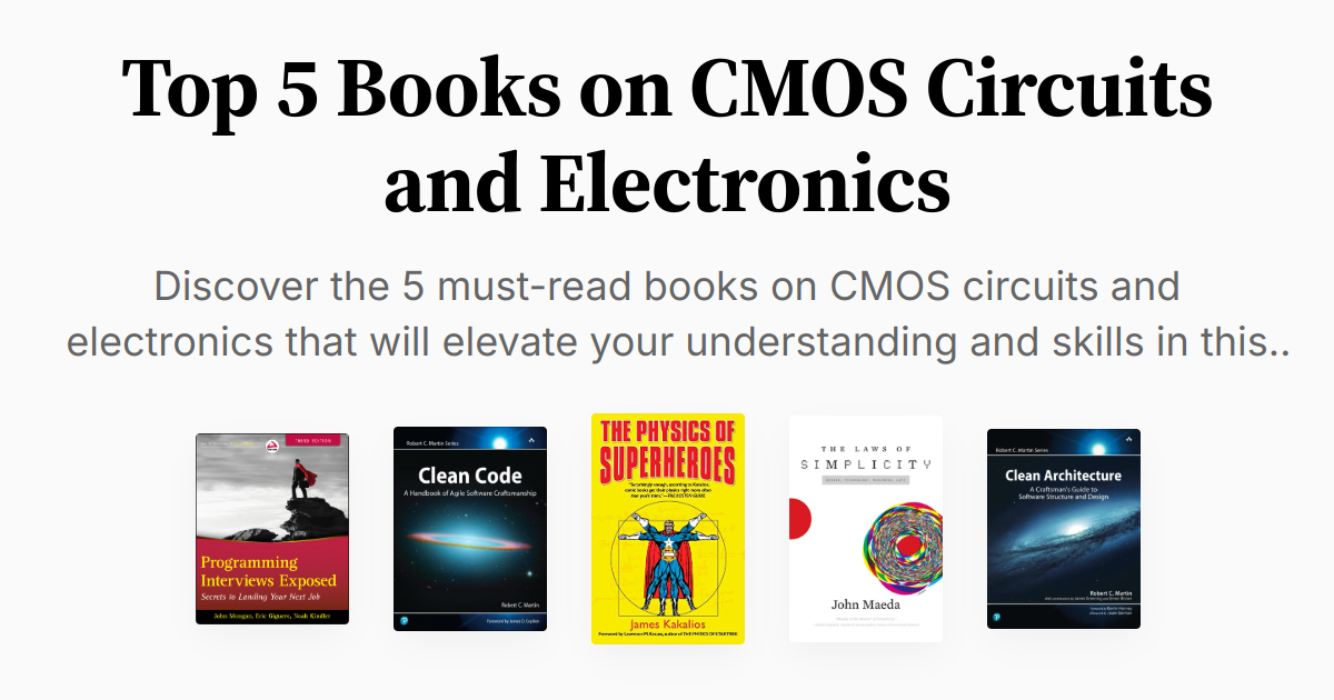 Top 5 Books on CMOS Circuits and Electronics | Summary & Audio