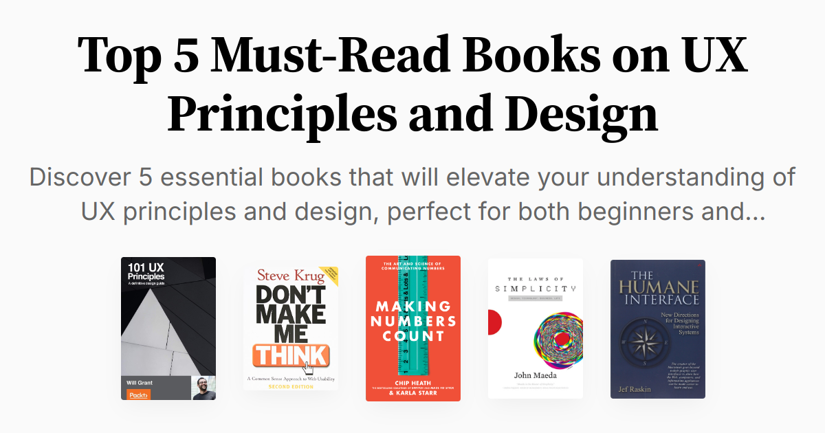 Top 5 Must-Read Books on UX Principles and Design | Summary & Audio