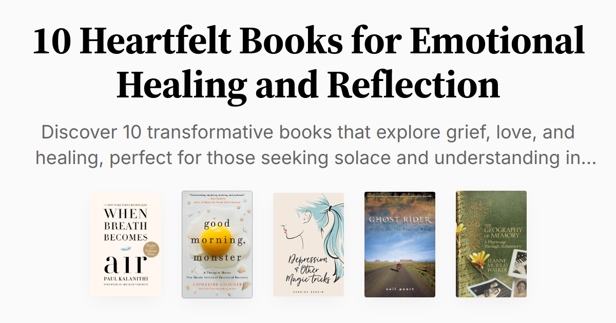 10 Heartfelt Books for Emotional Healing and Reflection | Summary & Audio