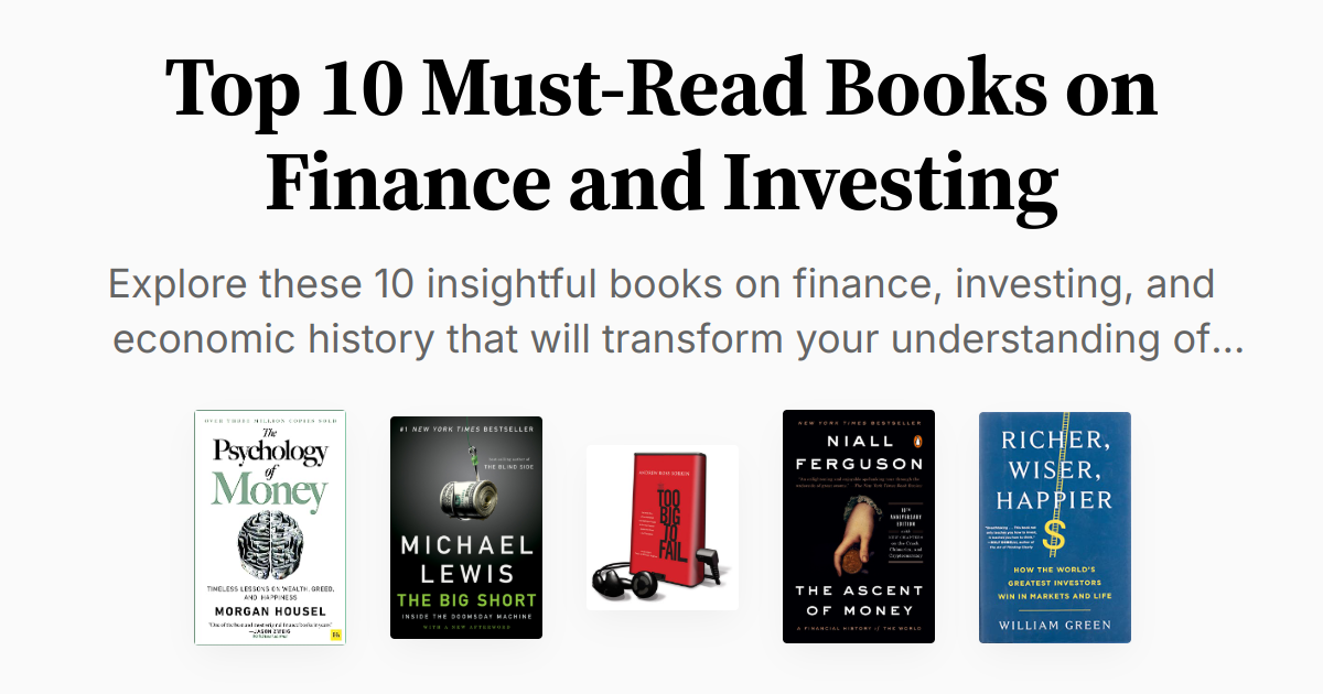 Top 10 Must-Read Books on Finance and Investing | Summary & Audio