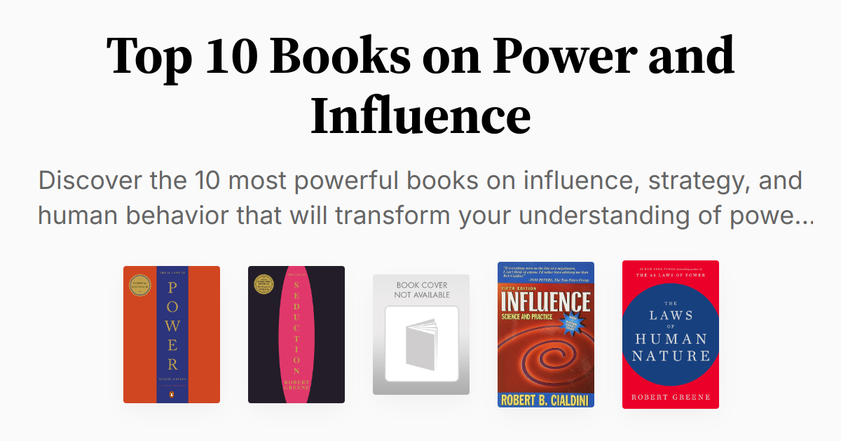 Top 10 Books on Power and Influence | Summary & Audio