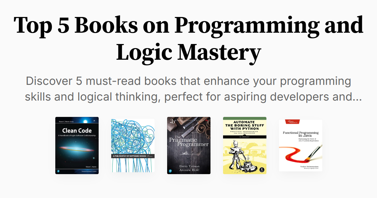 Top 5 Books on Programming and Logic Mastery | Summaries & Audio