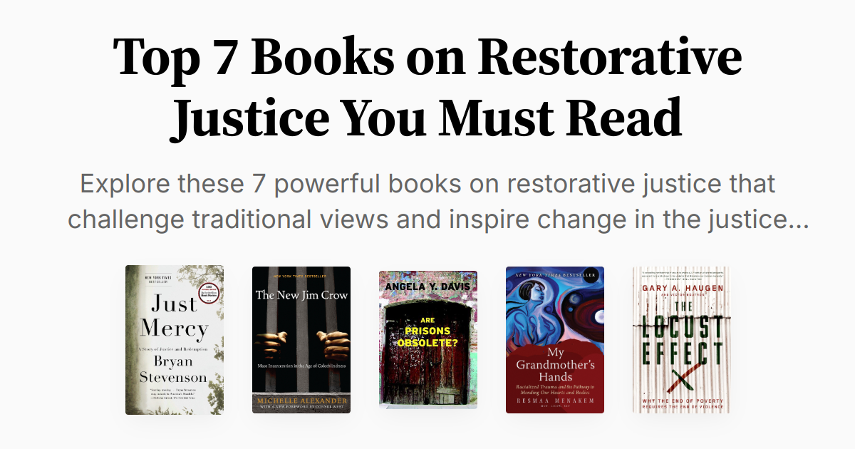 Top 7 Books on Restorative Justice You Must Read | Summary & Audio