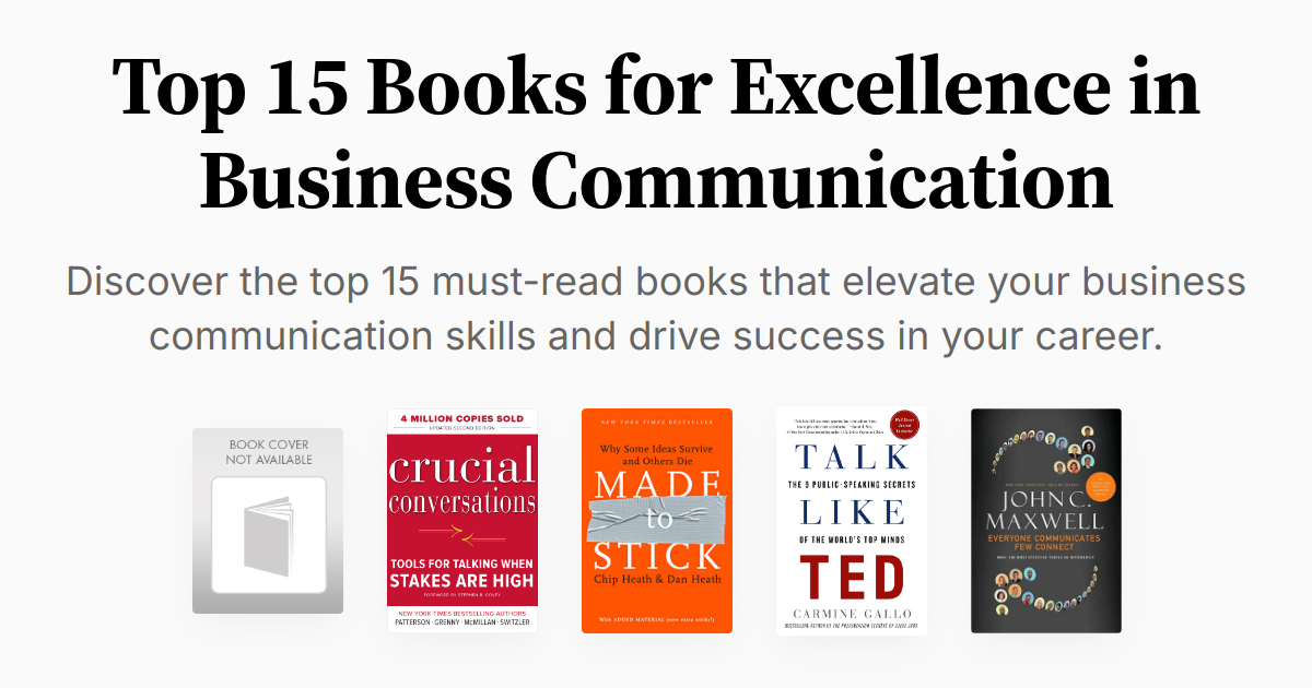 Top 15 Books for Excellence in Business Communication | Summary & Audio