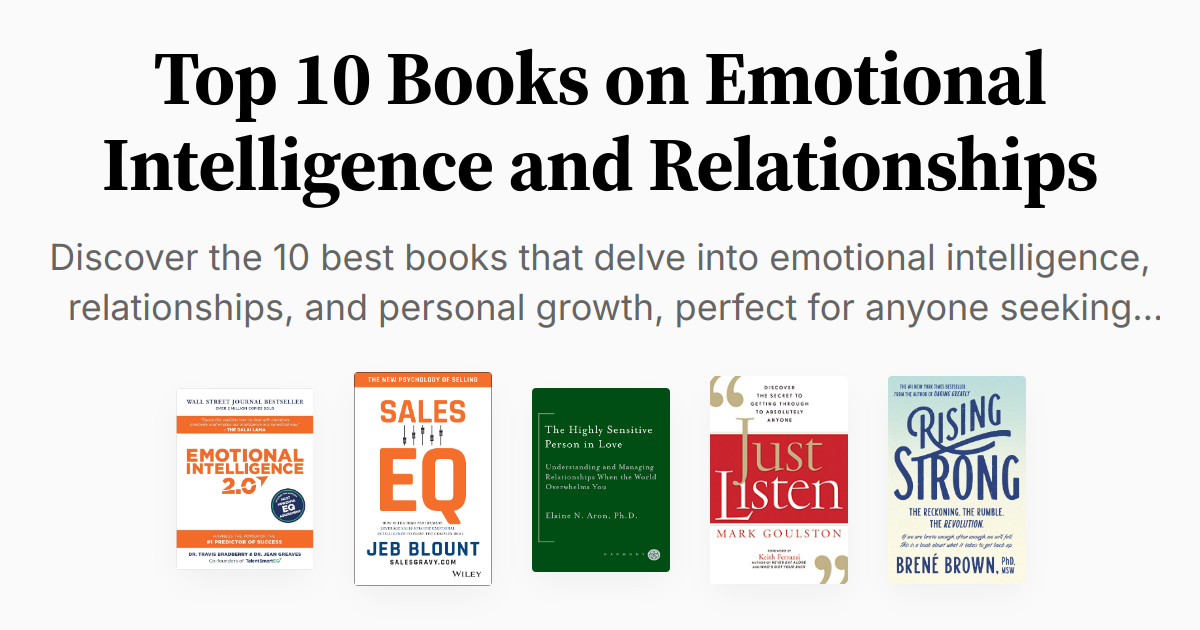 Top 10 Books on Emotional Intelligence and Relationships | Summary & Audio