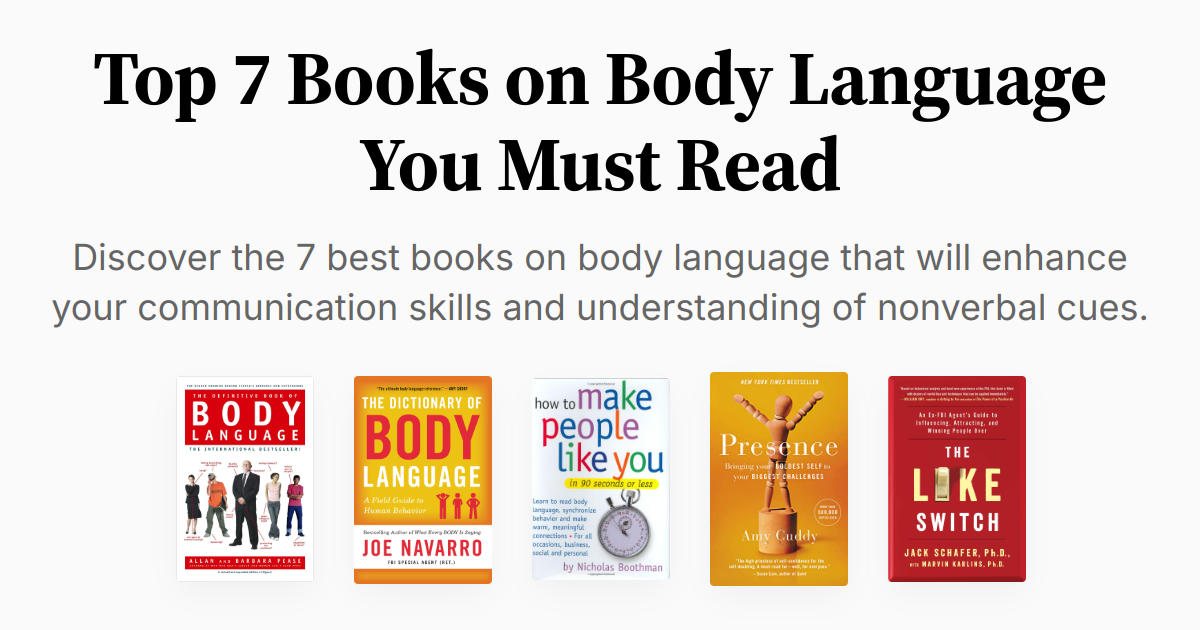 Top 7 Books on Body Language You Must Read | Summary & Audio