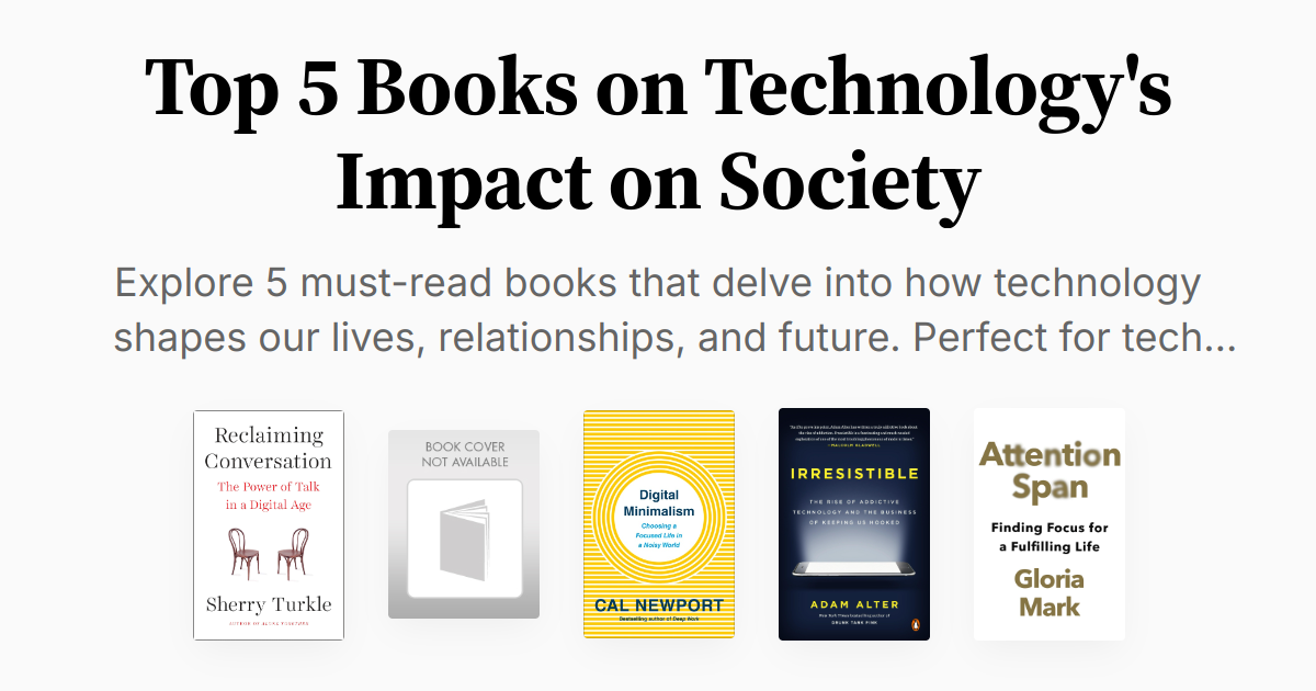 Top 5 Books on Technology's Impact on Society | Summary & Audio