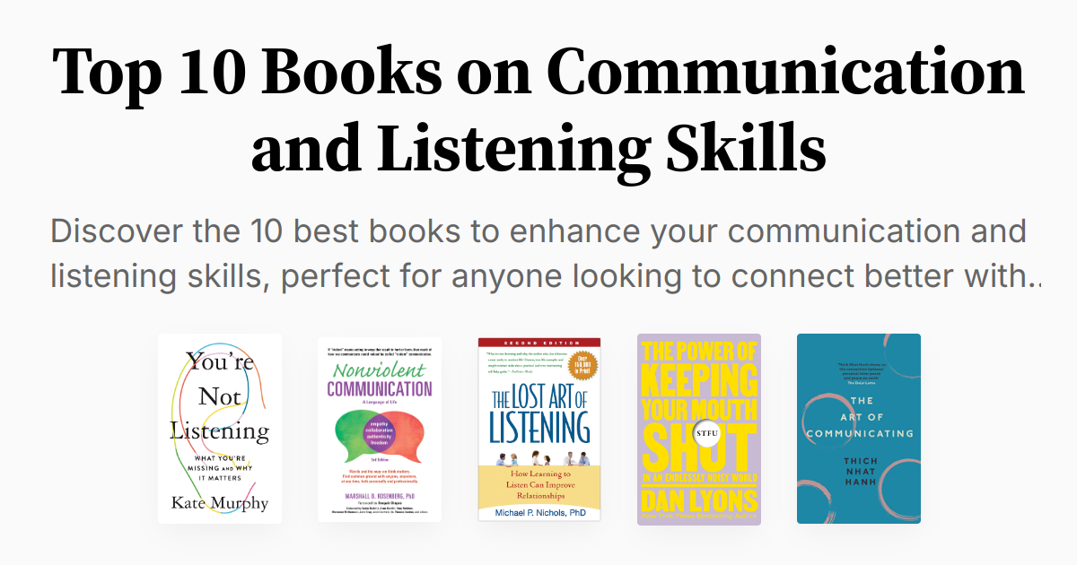 Top 10 Books on Communication and Listening Skills | Summary & Audio