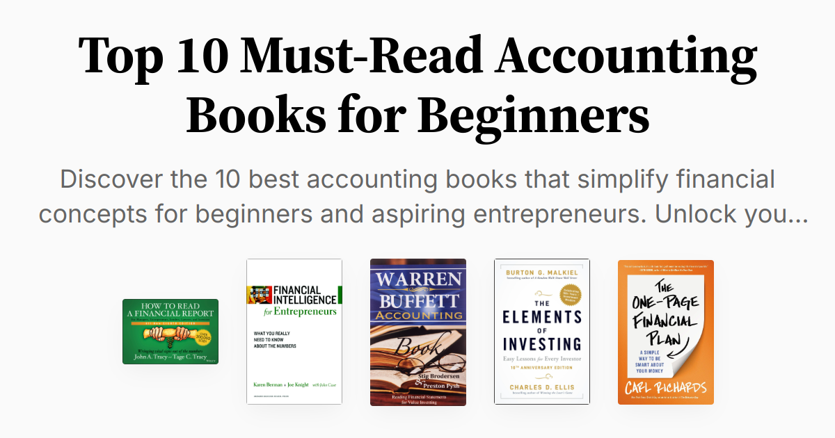 Top 10 Must-Read Accounting Books for Beginners | Summary & Audio