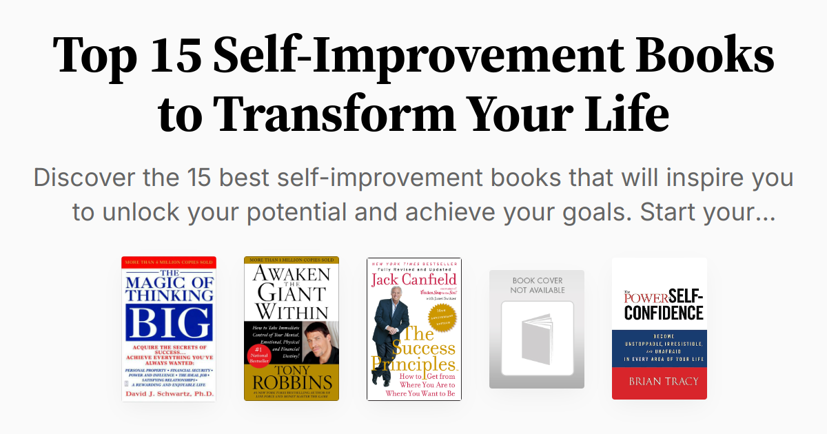 Top 15 Self-Improvement Books to Transform Your Life | Summary & Audio