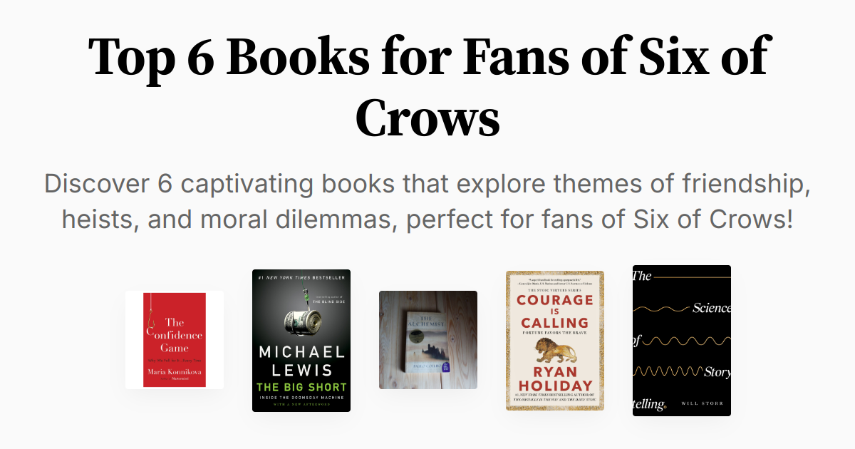 Top 6 Books for Fans of Six of Crows | Summary & Audio
